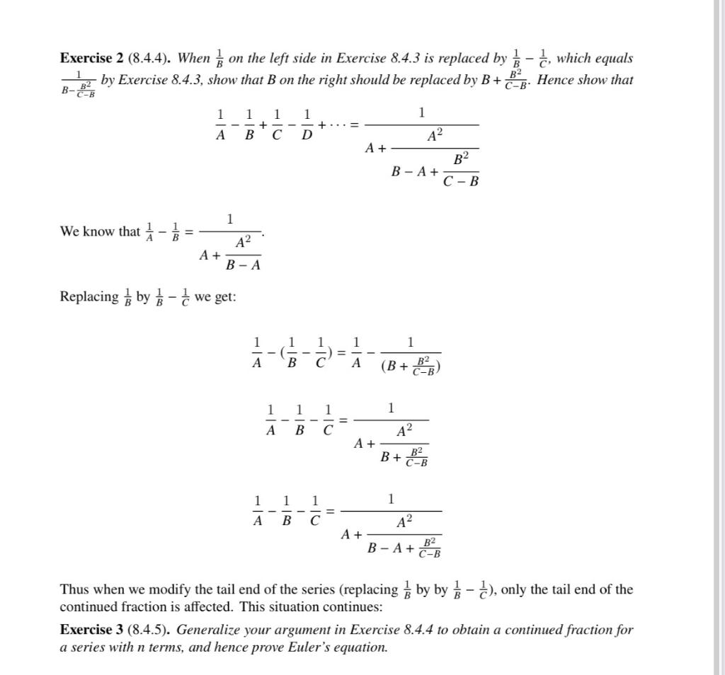 Exercise 2 (8.4.4). When on the left side in | Chegg.com
