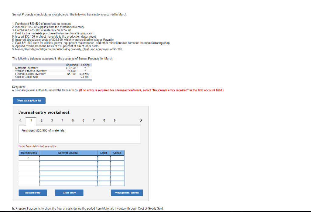 Solved Sunset Products manufactures skateboards. The | Chegg.com