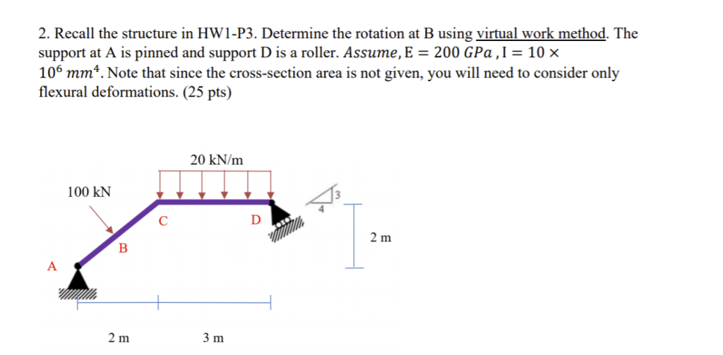 Solved 2. Recall the structure in HW1-P3. Determine the | Chegg.com