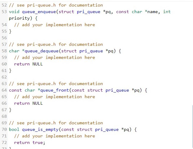 The "standard" queue implements simple FIFO | Chegg.com