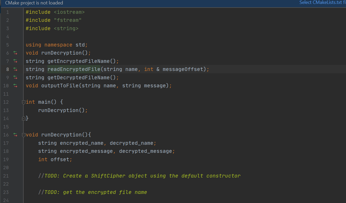 Solved ** Changes to ShiftCipher.h are not allowed ** No | Chegg.com