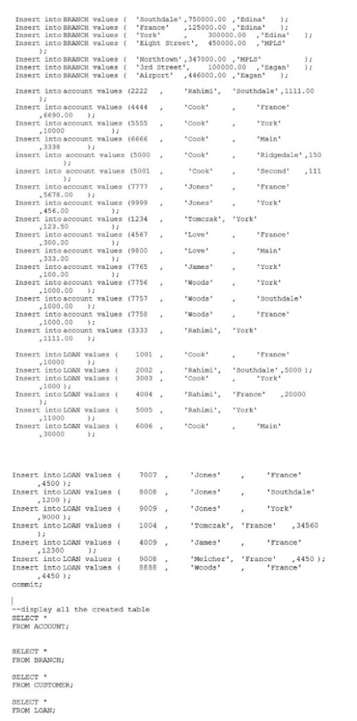Solved WRITE SQL QUERY THAT DOES THE FOLLOWING Write a SQL | Chegg.com