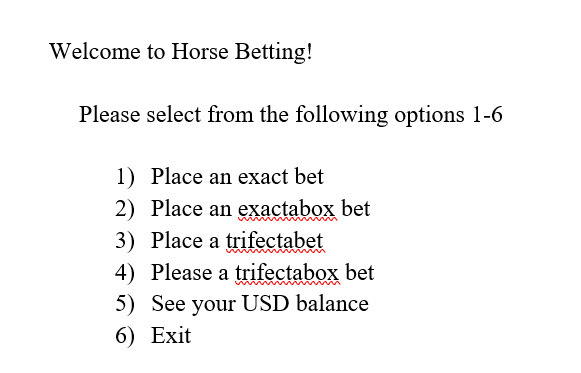 Solved Phyton programming: Make a program that takes bets | Chegg.com