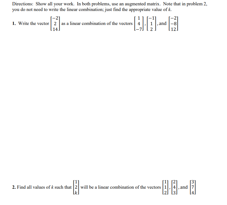 Solved Directions: Show all your work. In both problems, use | Chegg.com
