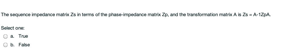 Solved The phase impedance matrix Zp in terms of | Chegg.com