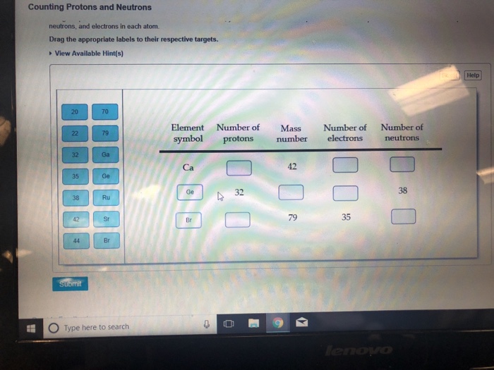 Solved Counting Protons and Neutrons neutrons, and electrons | Chegg.com