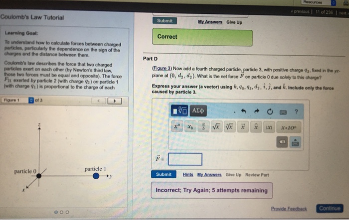 Now add a fourth charged particle, particle 3. with | Chegg.com