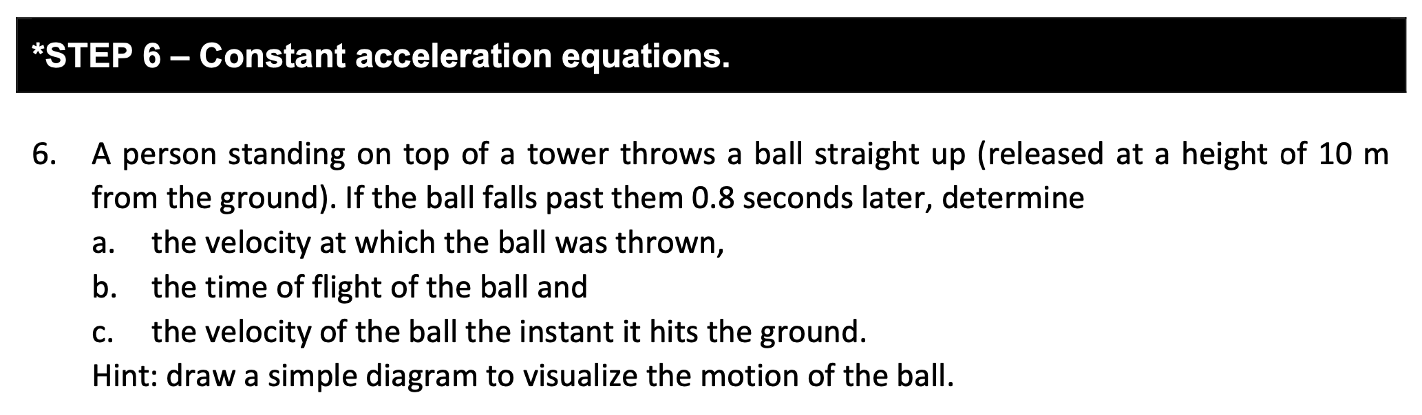 Solved PART 3 - Constant Acceleration This question relates | Chegg.com