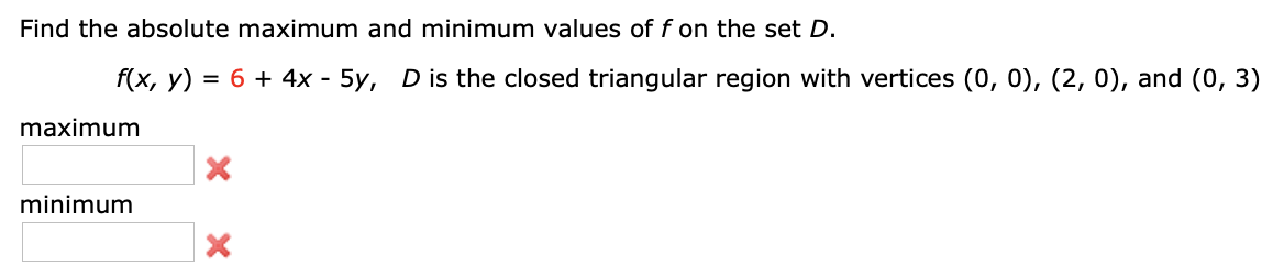 Solved Find the absolute maximum and minimum values of f on | Chegg.com