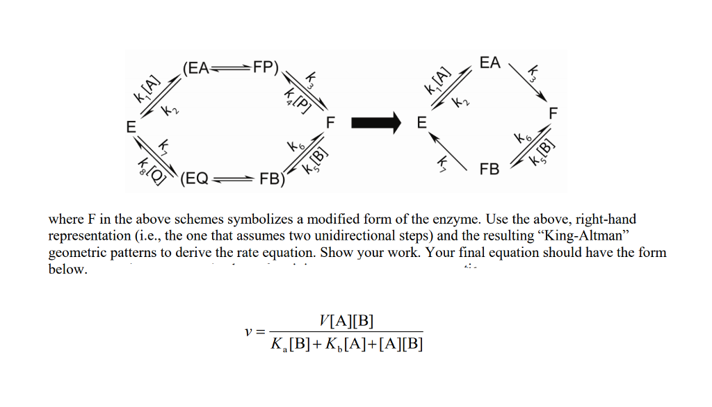 Apply the King-Altman method to help derive the rate | Chegg.com