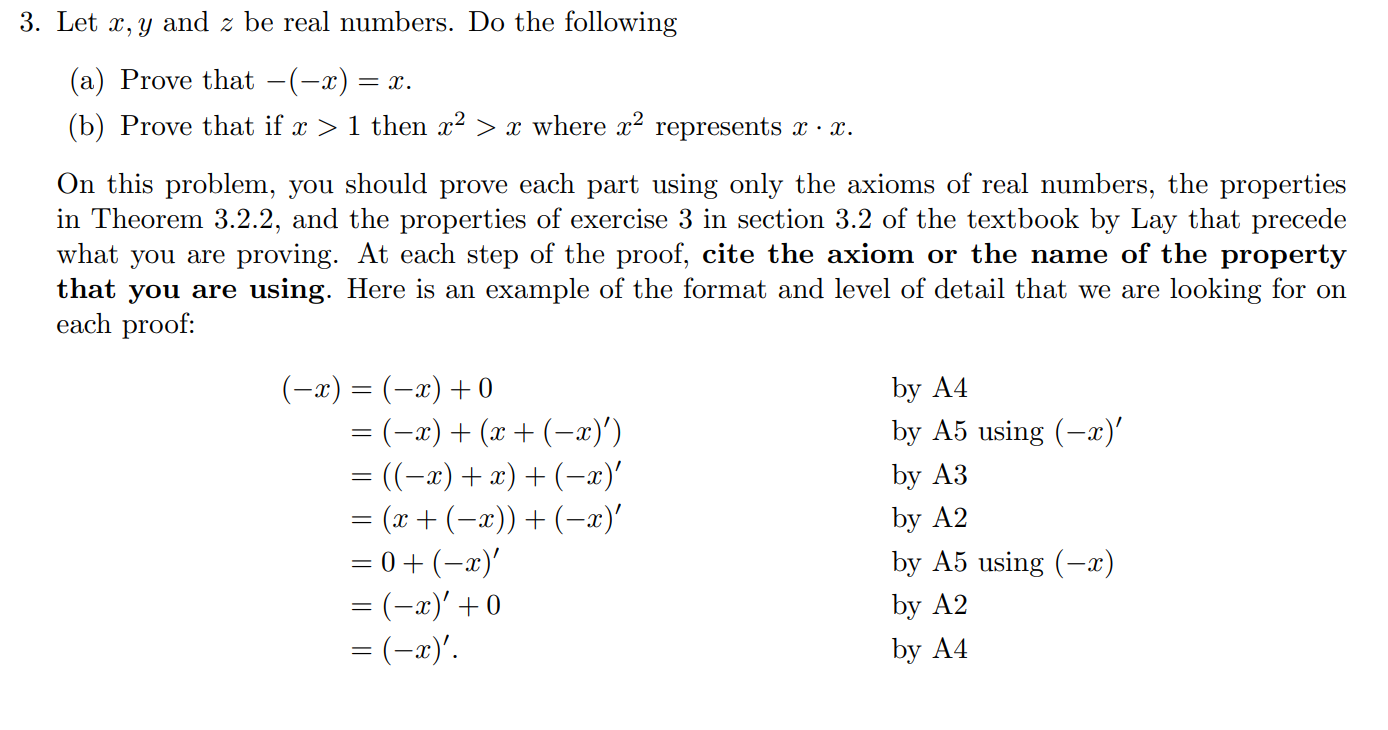 Solved Let x,y ﻿and z ﻿be real numbers. Do the following(a) | Chegg.com