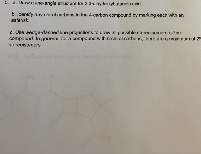 Solved 5. a. Draw a line-angle structure for | Chegg.com