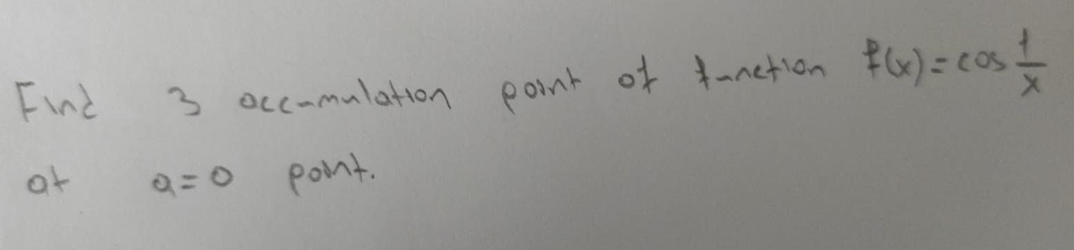 Solved Find 3 accumulation point of function {(x) = cost ot | Chegg.com