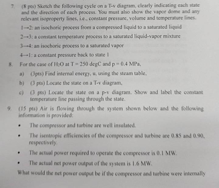 Constant Volume Process On T-s Diagram Isochoric Process (co
