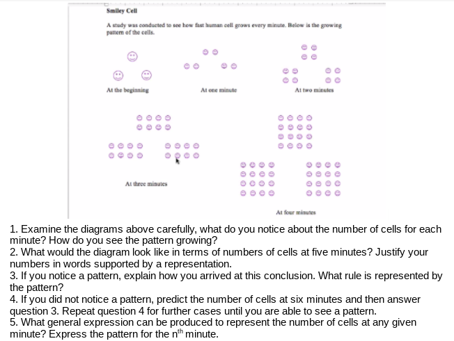 Solved Smiley Cell A study was conducted to see how fast | Chegg.com