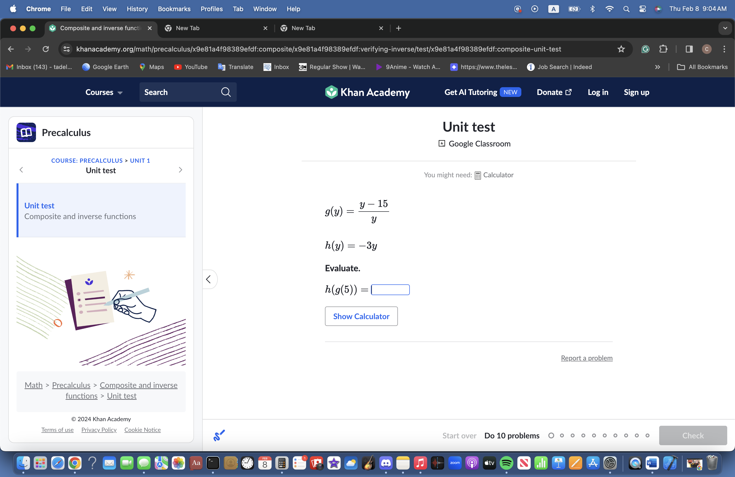 Solved Precalculuscourse Precalculus ﻿unit 1unit Testunit