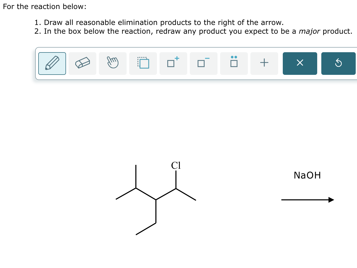 Solved For the reaction below:1. ﻿Draw all reasonable | Chegg.com