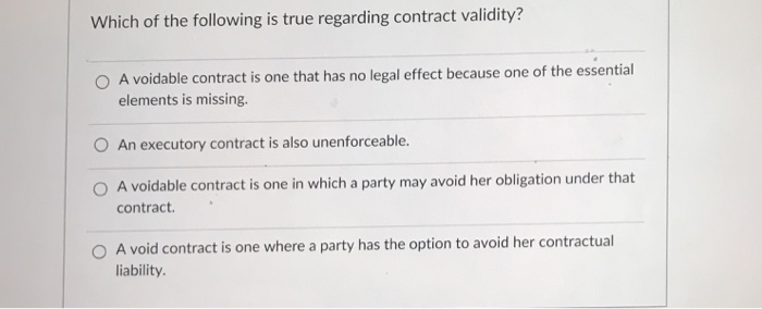 Solved Which of the following is true regarding contract | Chegg.com