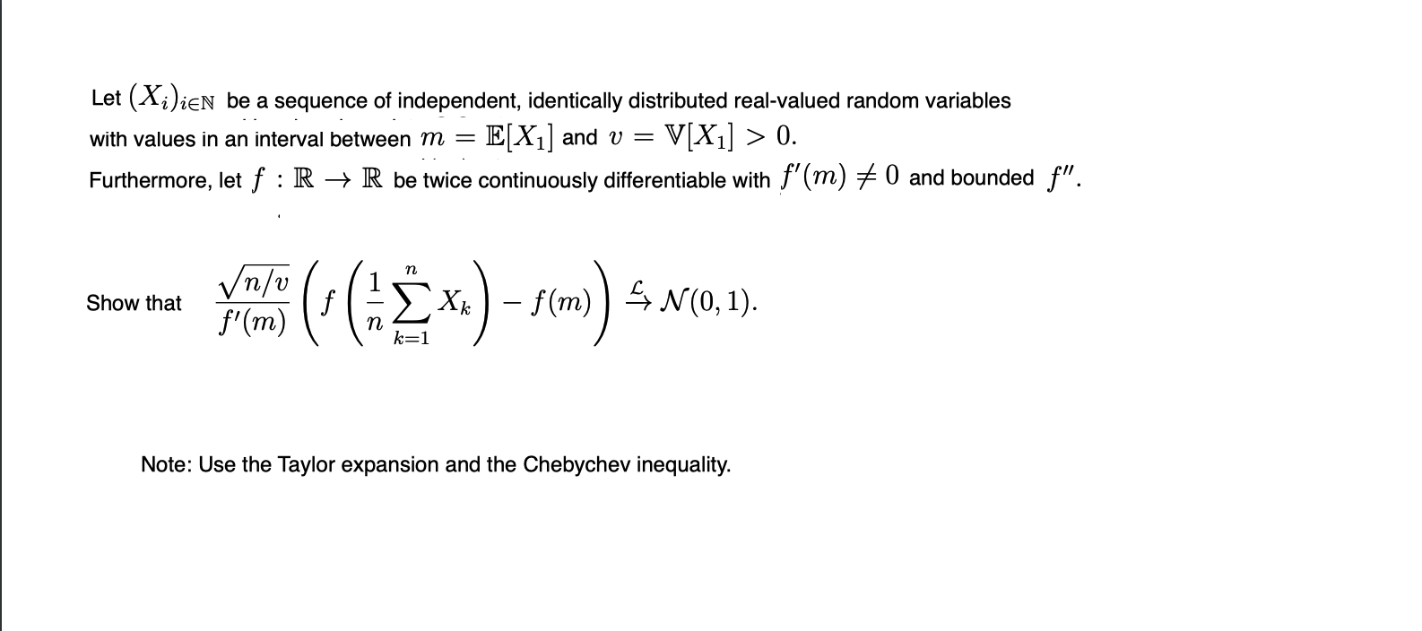 Let (Xi)ien be a sequence of independent, identically | Chegg.com