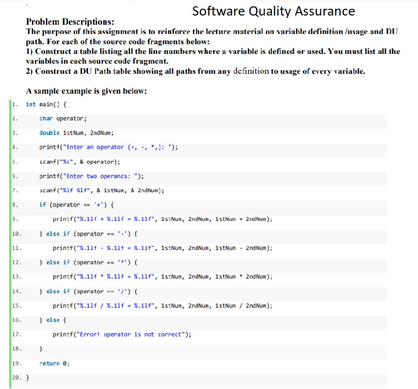 Solved 2. 3. 4. 5. Software Quality Assurance Problem | Chegg.com