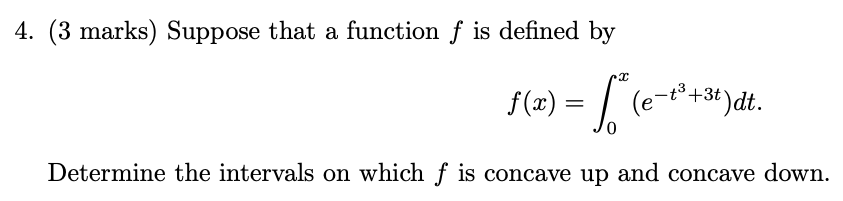 Solved (3 marks) Suppose that a function f is defined by | Chegg.com
