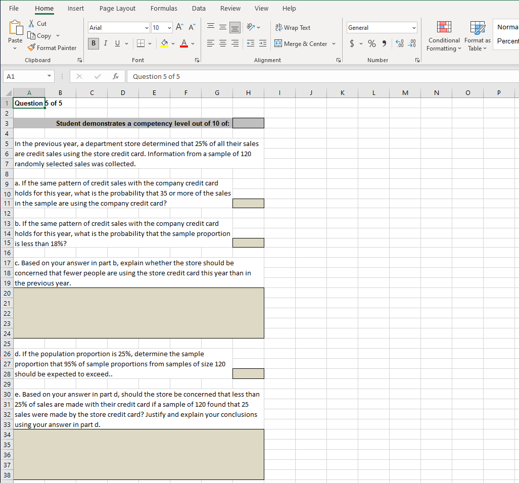 Solved File Home Insert Page Layout Formulas Data Review | Chegg.com