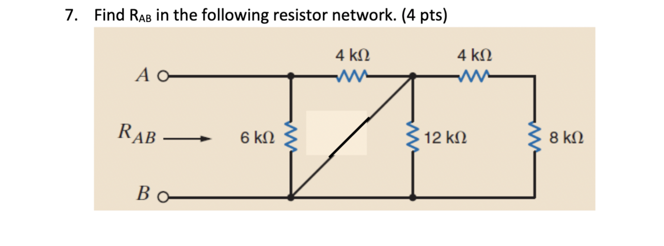 Solved 7. Find RAB in the following resistor network. (4 | Chegg.com Solved 7. Find RAB in the following resistor network. (4 | Chegg.com