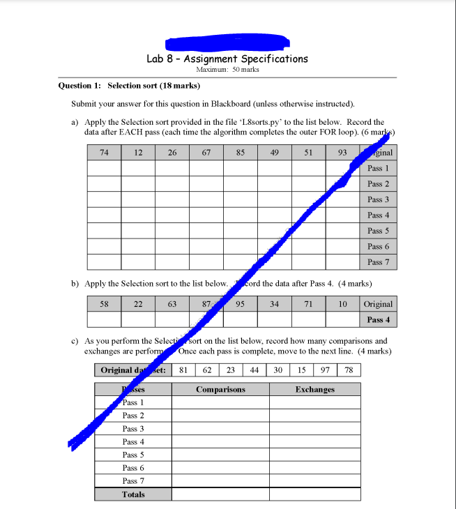 Solved Lab 8 - Assignment Specifications Maximum: 50 marks | Chegg.com
