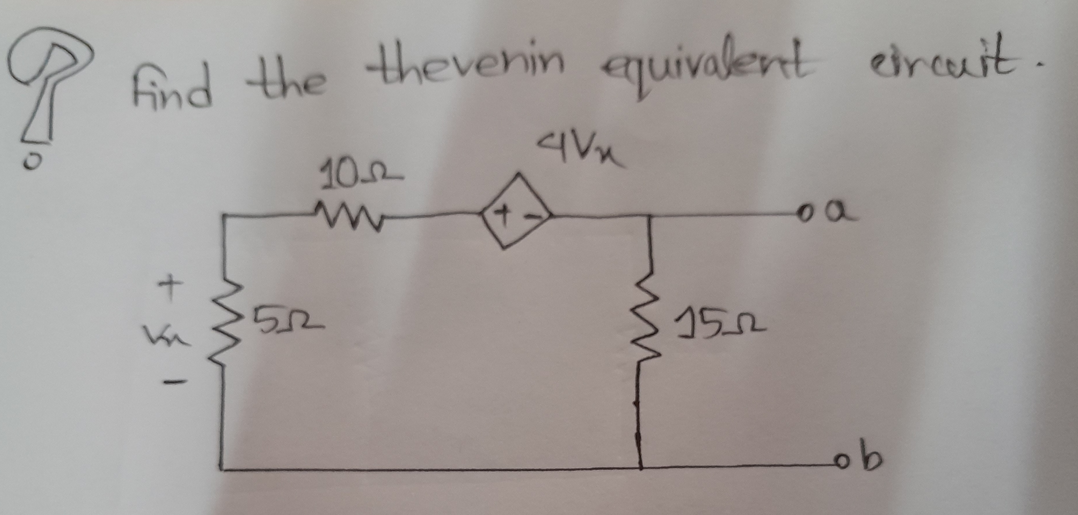 Solved Find therenin equivalent circuit. Find therenin | Chegg.com