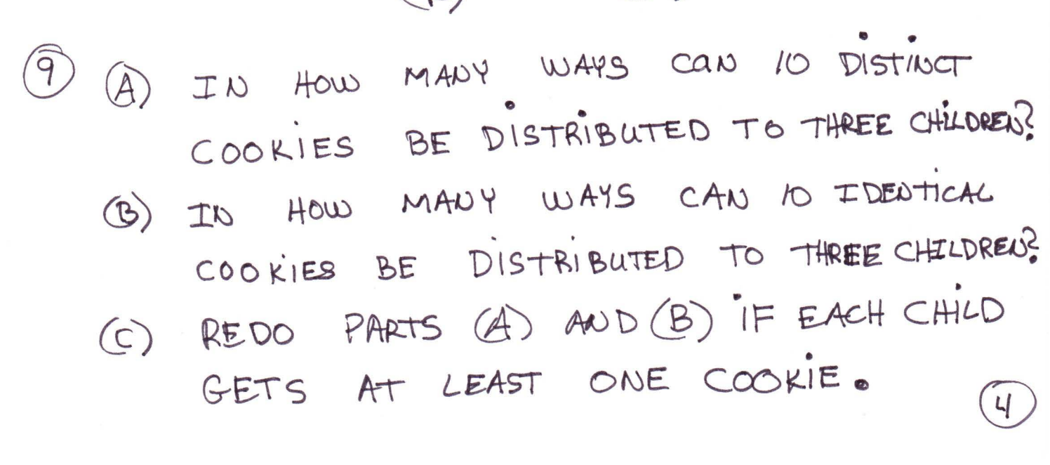 Solved 9 CAN А IN How MANY WAYS 10 DISTINCT COOKIES BE | Chegg.com