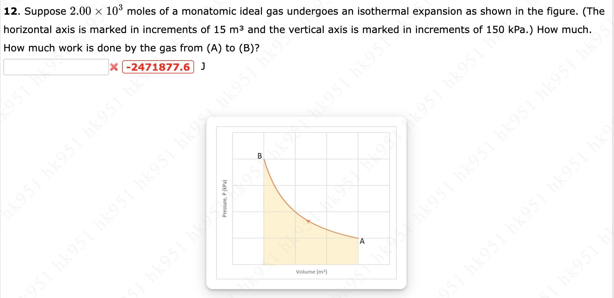 Solved 12 Suppose 2 00×103 Moles Of A Monatomic Ideal Gas