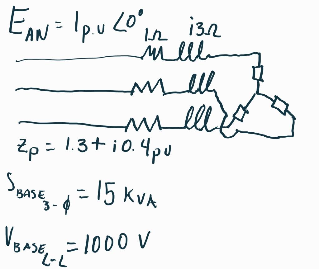 Solved For the following system: a. Find the line current | Chegg.com