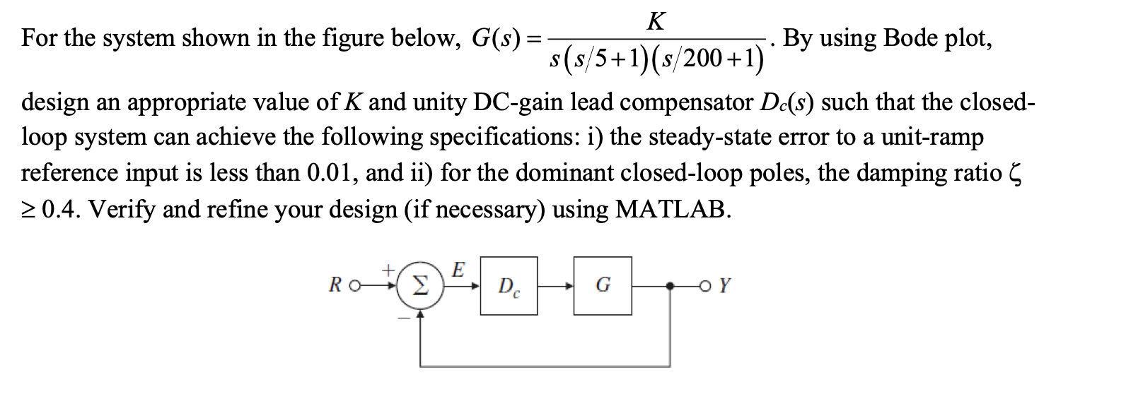 Solved For the system shown in the figure below, | Chegg.com