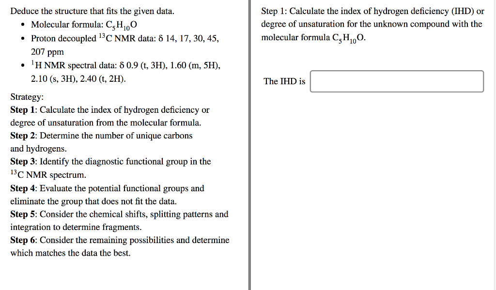 Solved Deduce the structure that fits the given data. | Chegg.com