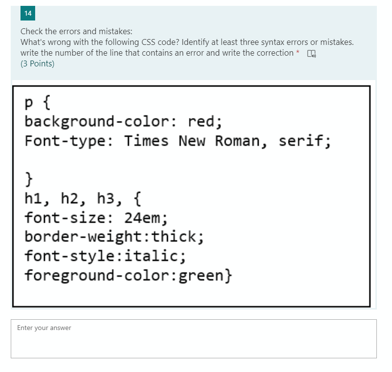 Solved 14 Check the errors and mistakes: What's wrong with | Chegg.com