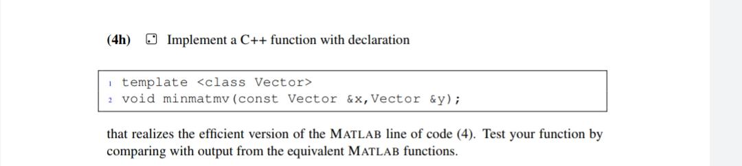 Solved (4h) Implement a C++ function with declaration | Chegg.com