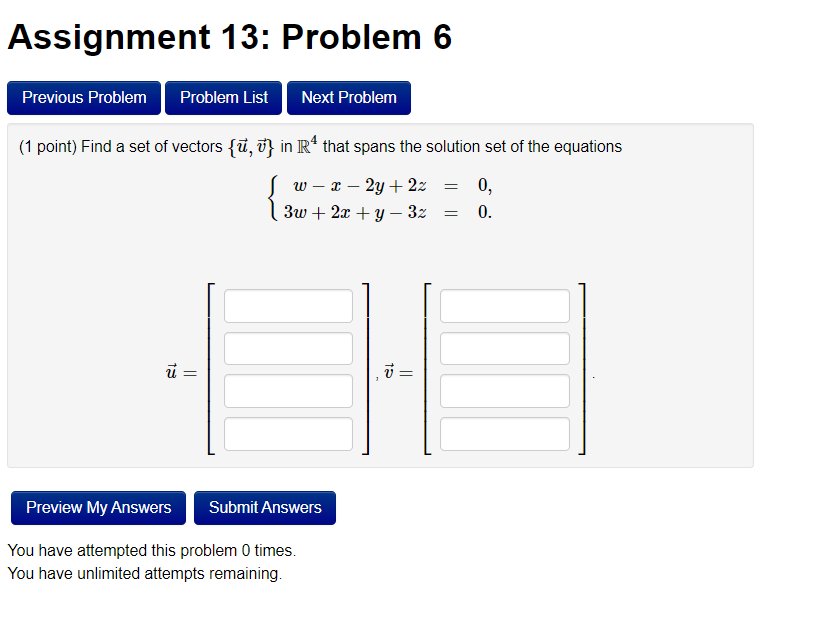 Solved Assignment 13 Problem 6 Previous Problem Problem 9018