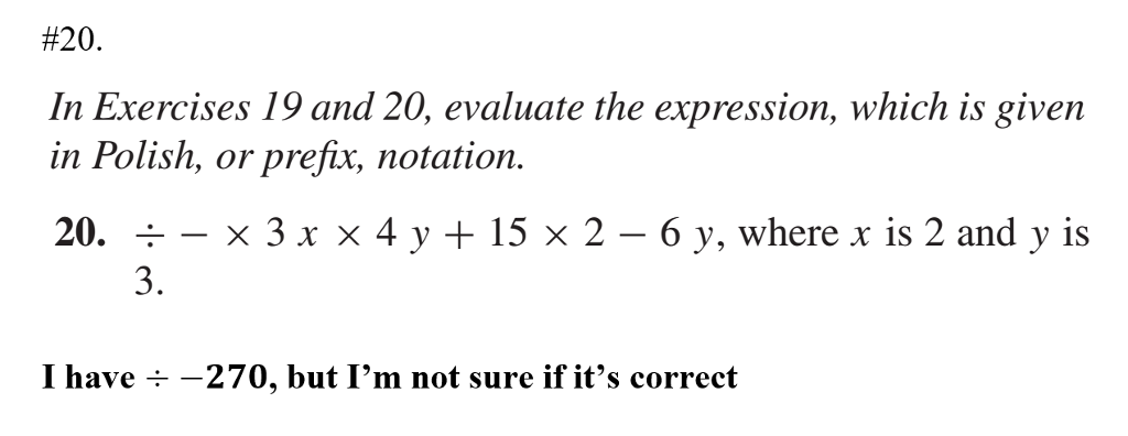 Solved #20. In Exercises 19 and 20, evaluate the expression, | Chegg.com
