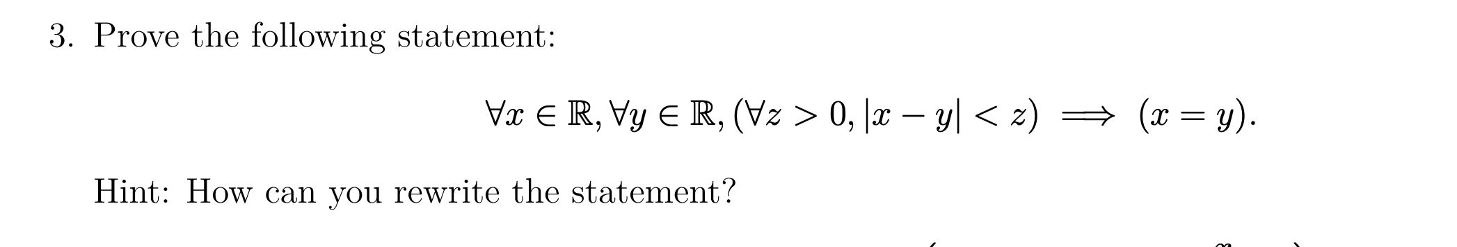 Solved Prove the following statement: | Chegg.com