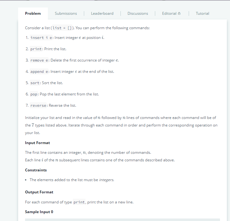 Solved Problem Submissions Leaderboard DiSCUSssions | Chegg.com