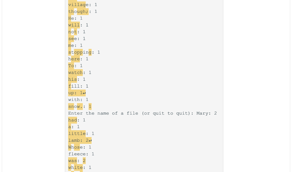 Solved 8.6 LAB: Modify Dictionary to count words A useful | Chegg.com