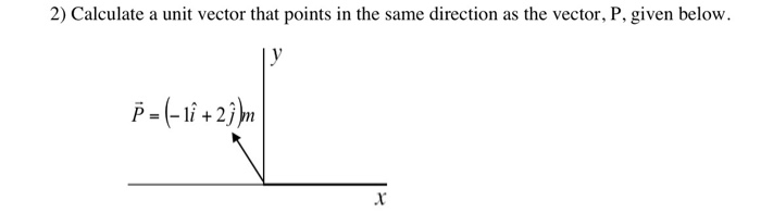 Solved Calculate a unit vector that points in the same | Chegg.com