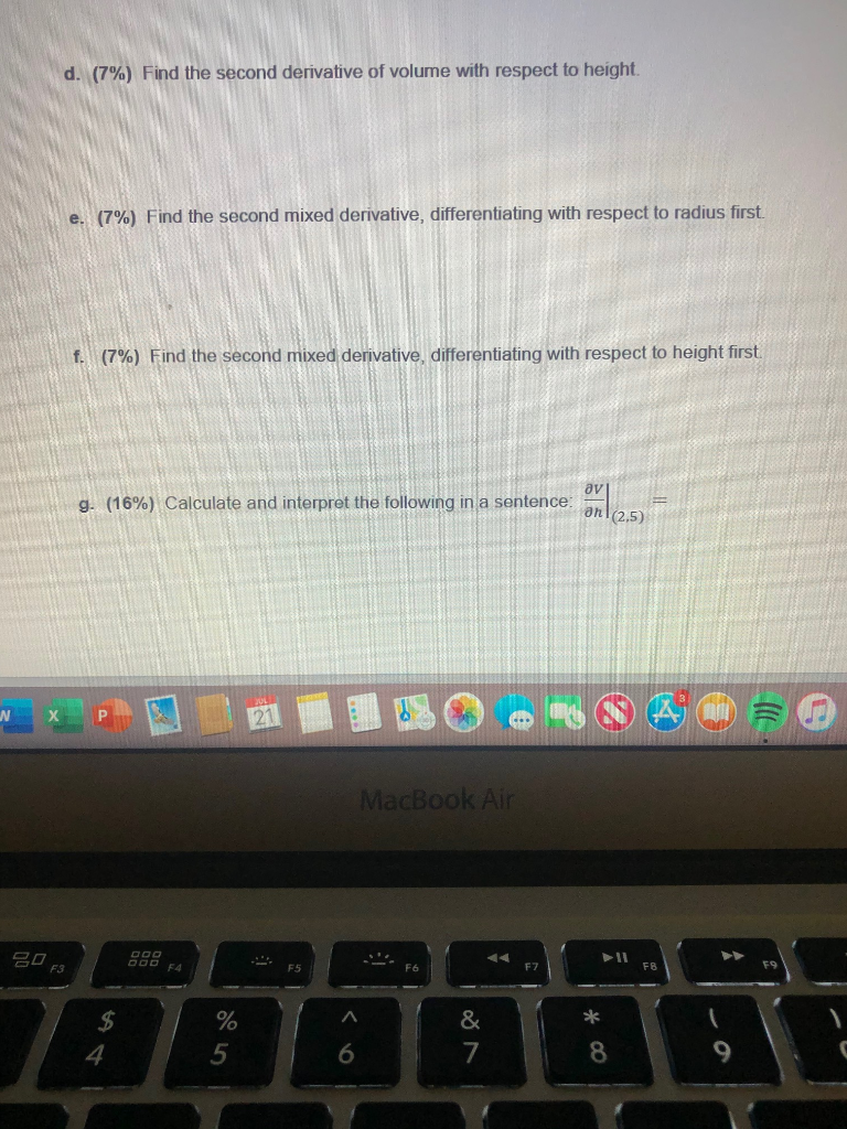 Solved For each part of #2, use proper mathematical notation | Chegg.com