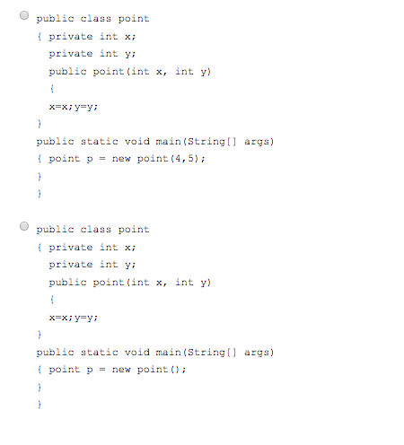 Solved Which of the following Java class definitions will | Chegg.com