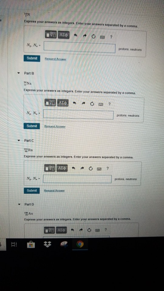 Solved 14N Express your answers as integers. Enter your | Chegg.com