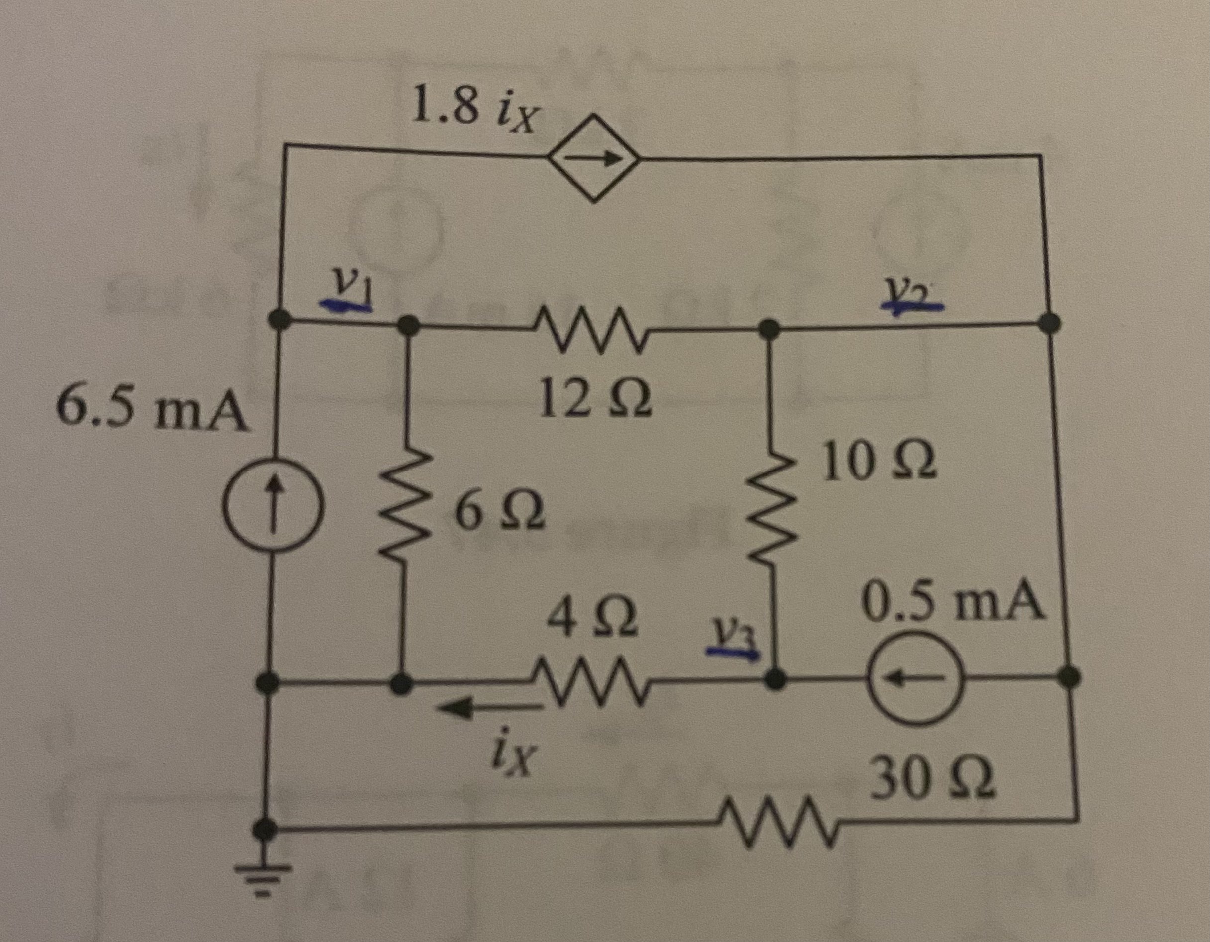 Solved Use nodal analysis to find node voltages v1, v2, and | Chegg.com