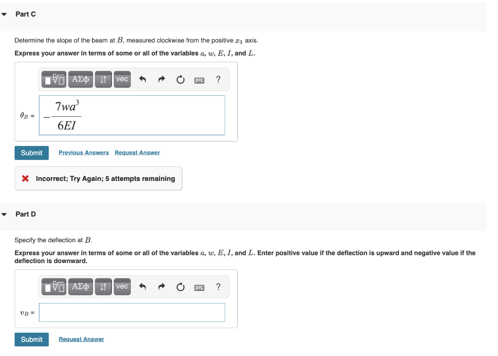 Solved Consider the beam shown in (Eigure 1). EI is | Chegg.com