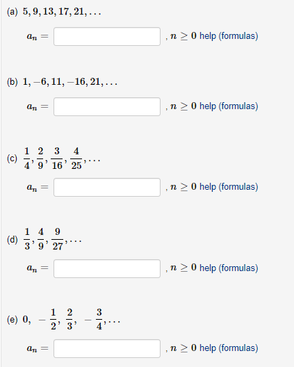 Solved For each of the recursively defined sequences given | Chegg.com
