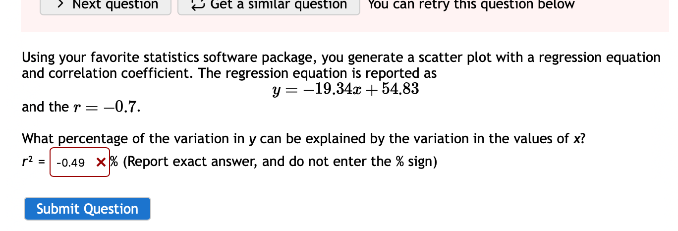 Solved Using your favorite statistics software package, you | Chegg.com