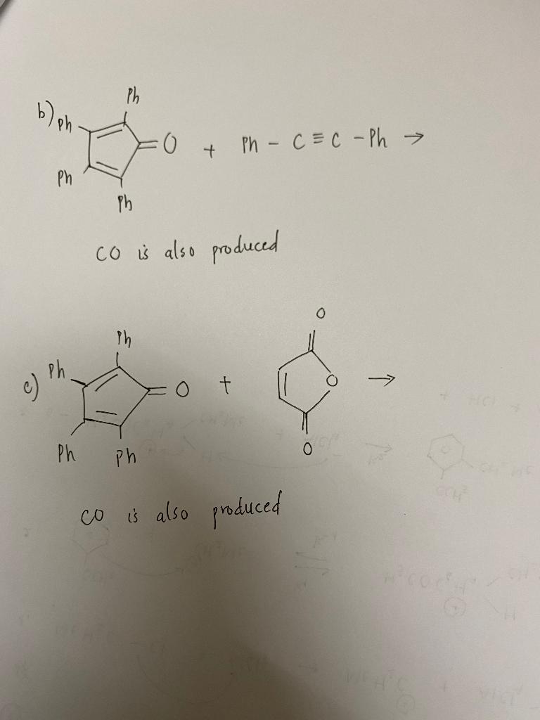 Solved Ph b) ph -6 + Ph - c = c - Ph Ph Ph co is also | Chegg.com